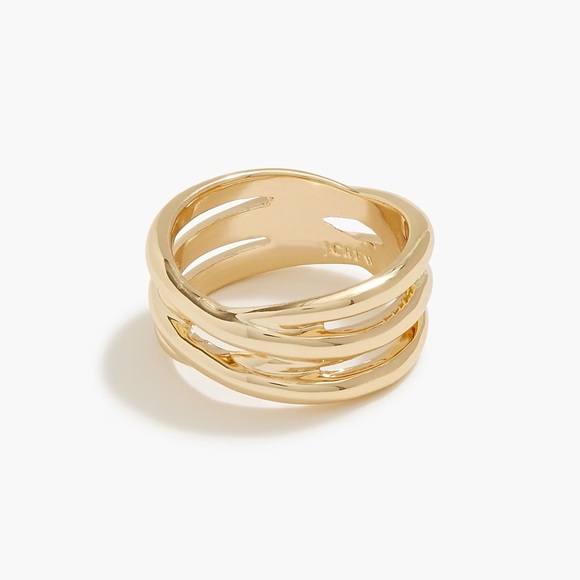 J. Crew | Jewelry | New Jcrew Crossed Ring | Poshmark